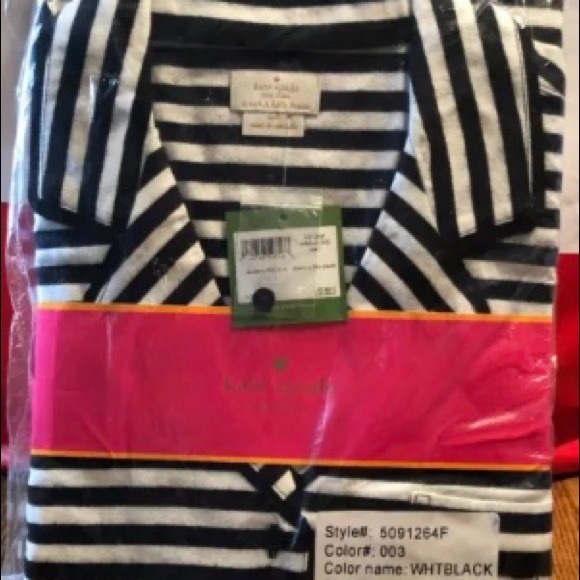 kate spade | Intimates & Sleepwear | Kate Spade Black And White Striped ...